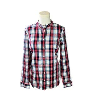 J. Crew | Tops | Nwt J Crew Red And White Plaid Button Down Long Sleeve Blouse Size Medium ...